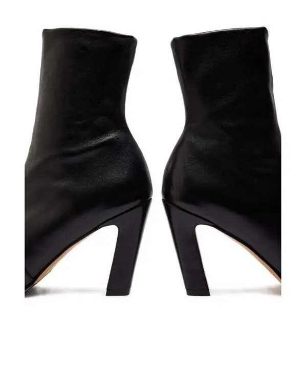 Khaite Leather Ankle Boots