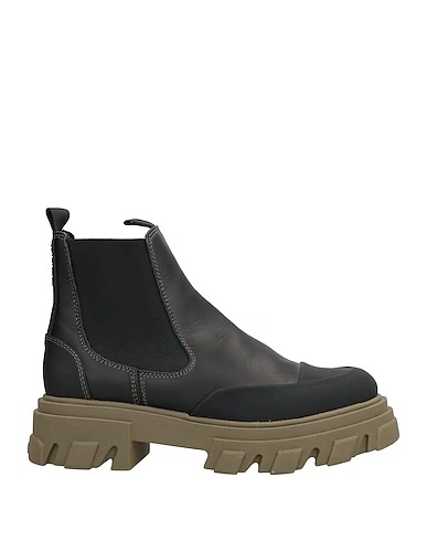 GANNI Leather Chelsea Boots With Logo Detail