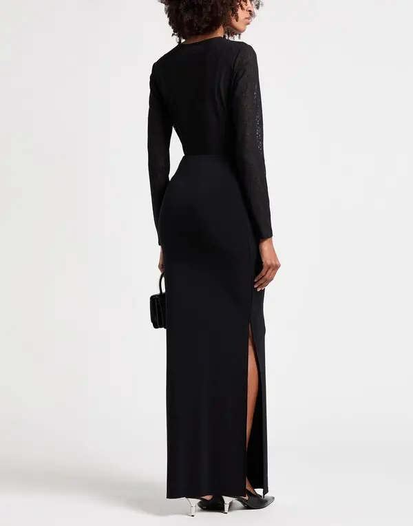 Jacquemus Jersey Maxi Skirt With Side Slits