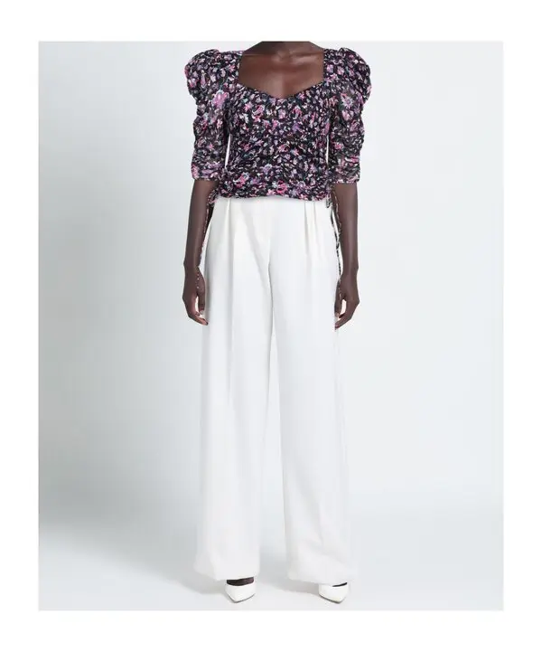 Isabel Marant Étoile Pleated Sweetheart Neckline Cropped Top - Black