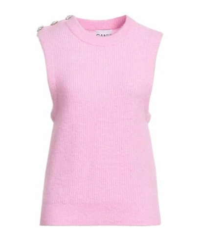 GANNI Sleeveless Solid-color Top
