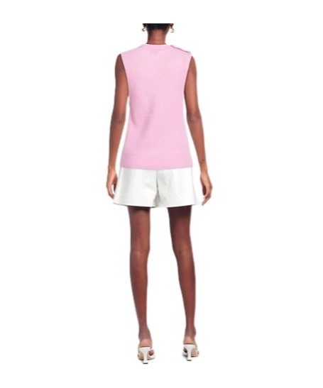 GANNI Sleeveless Solid-color Top