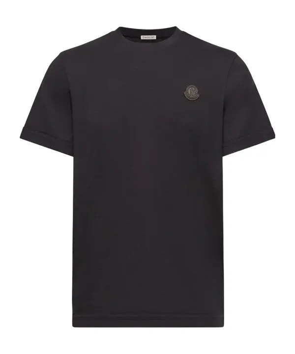 Moncler Double Leather Logo Cotton T-shirt
