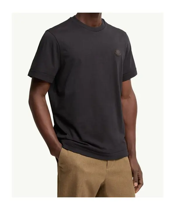Moncler Double Leather Logo Cotton T-shirt