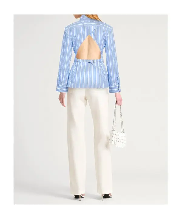 Jacquemus Striped Button-down Shirt With Classic Collar And Long Sleeves