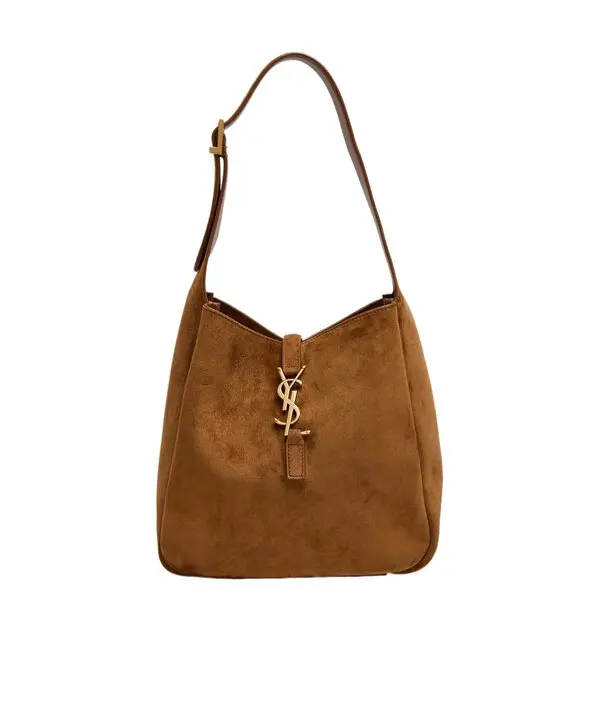 Saint Laurent Le 5 À 7 Small Suede Hobo Bag - Brown
