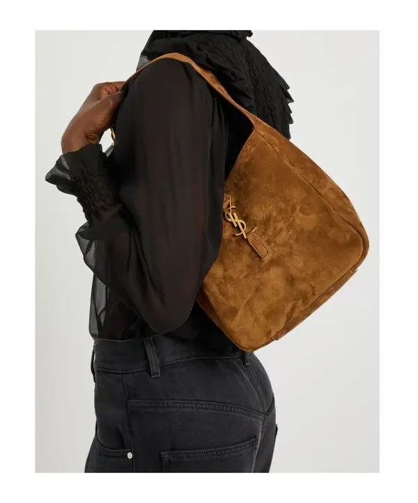 Saint Laurent Le 5 À 7 Small Suede Hobo Bag