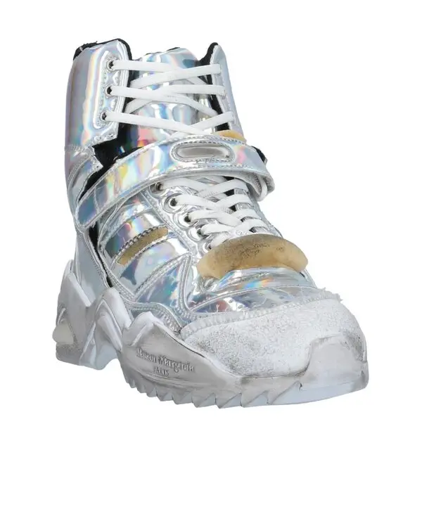 MAISON MARGIELA High-top Metallic Sneakers