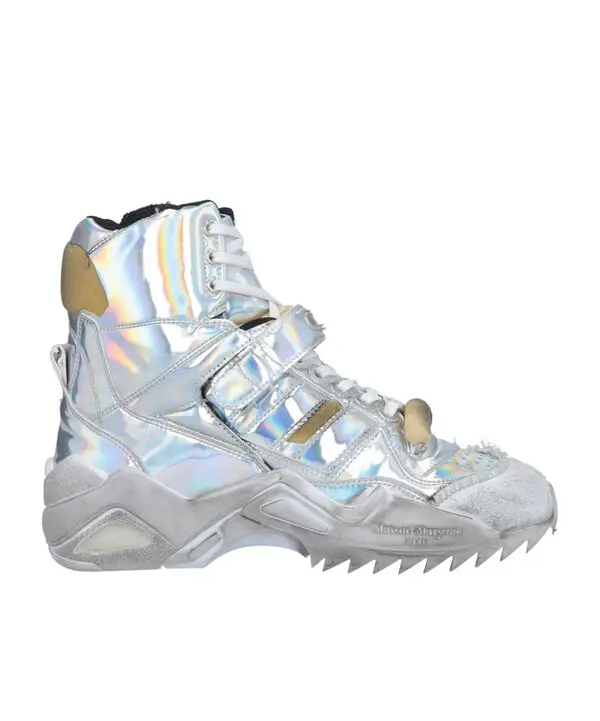 MAISON MARGIELA High-top Metallic Sneakers