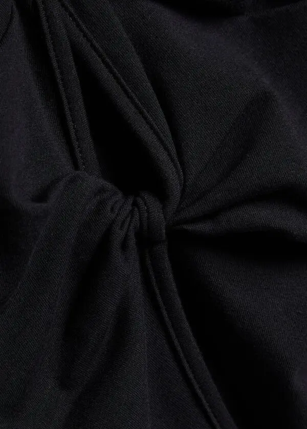 REFORMATION Silas Knotted Stretch-cotton Top