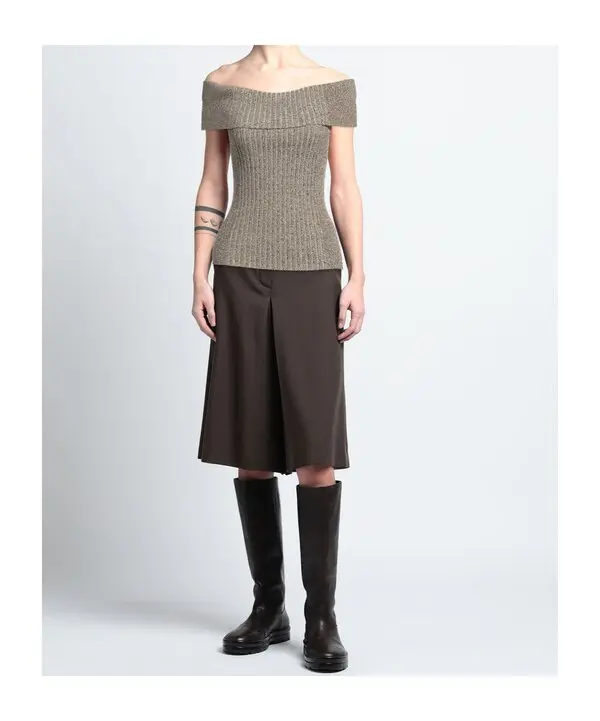 GANNI Knitted Off-shoulder Top
