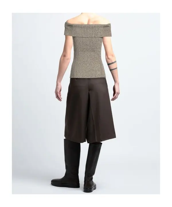 GANNI Knitted Off-shoulder Top