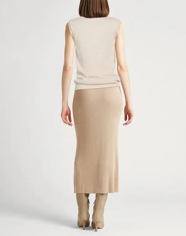 Sportmax Solid Color Sleeveless Knit Top