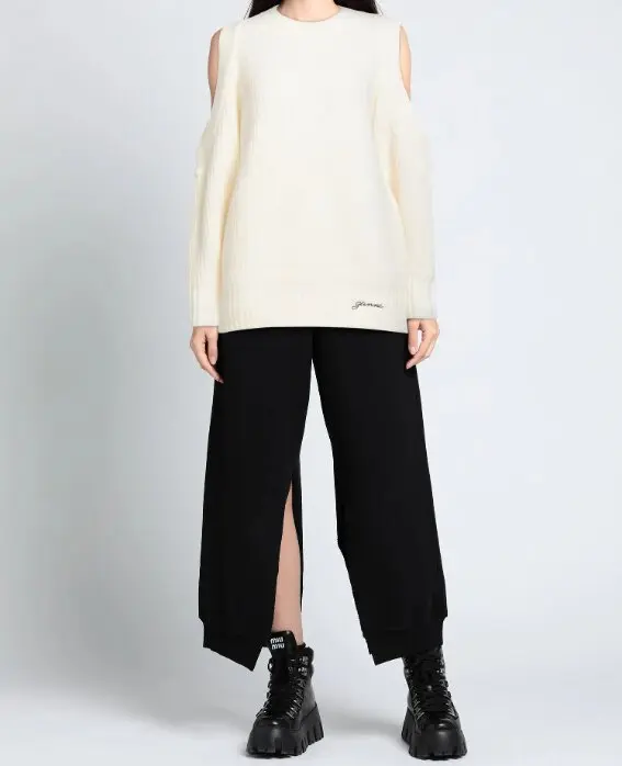 GANNI Cold Shoulder Knit Pullover