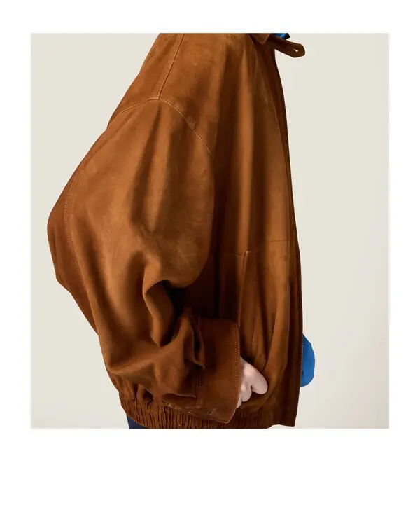 Miu Miu Suede Zip-up Jacket