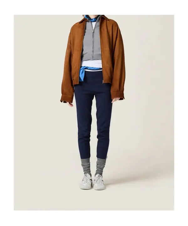 Miu Miu Suede Zip-up Jacket
