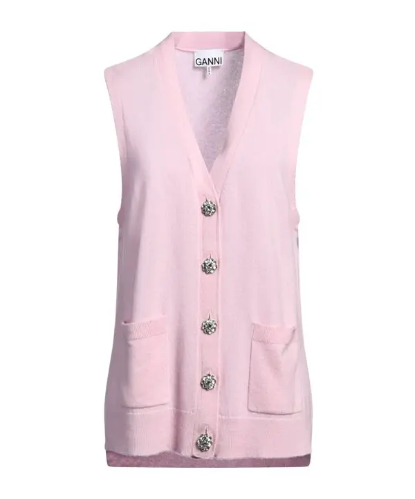 GANNI Solid Color Knitted Waistcoat