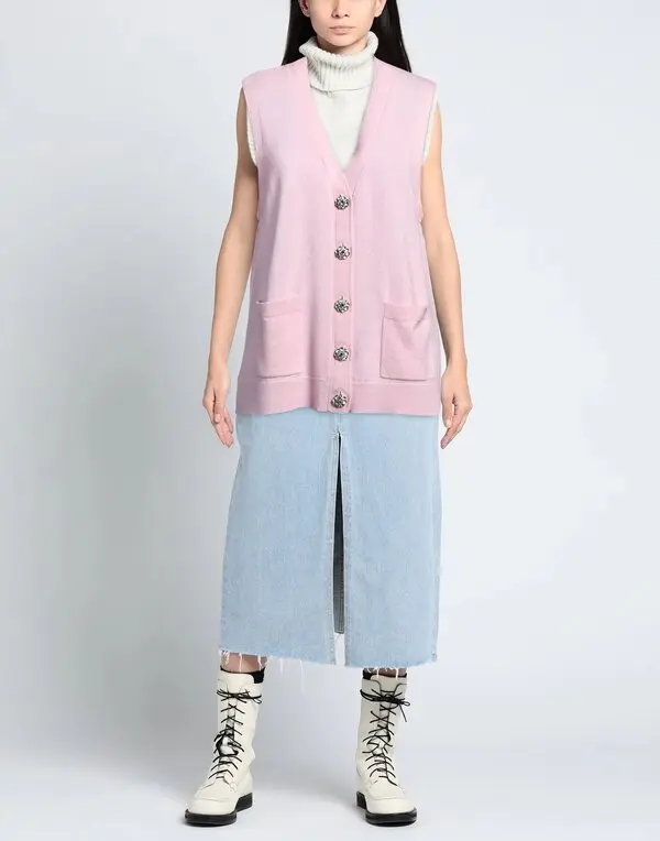 GANNI Solid Color Knitted Waistcoat