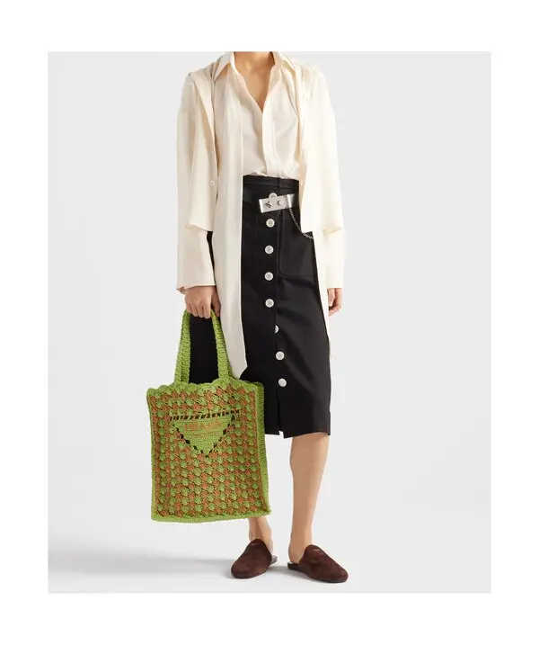 Prada Marocain Long Sleeve Shirt - Ivory