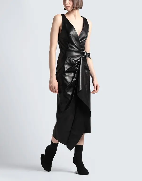 Isabel Marant Étoile Solid Color Sleeveless Leather Dress