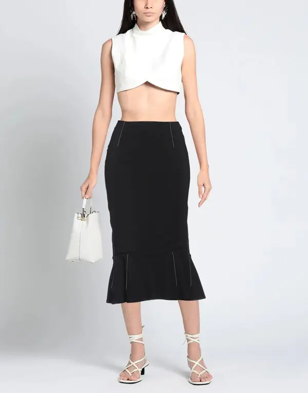 Marni Minimalist Solid Color Umbrella Skirt