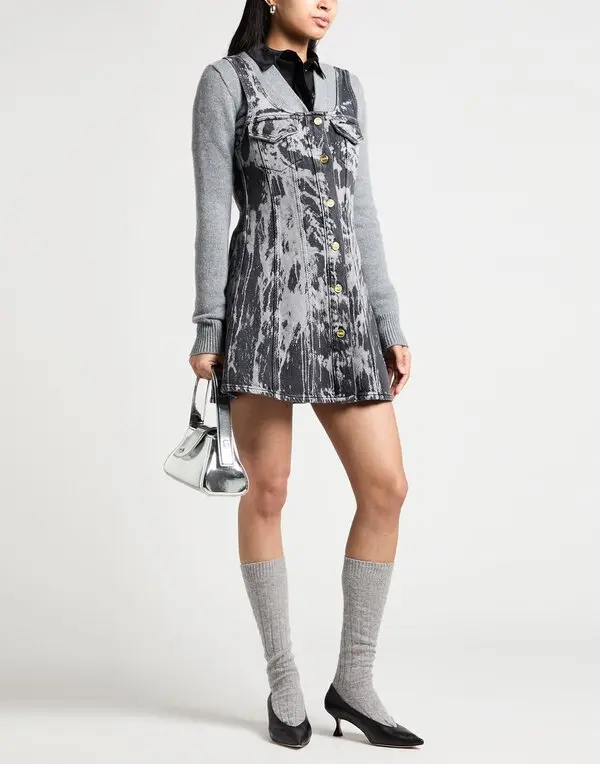 GANNI Denim Flared Dress