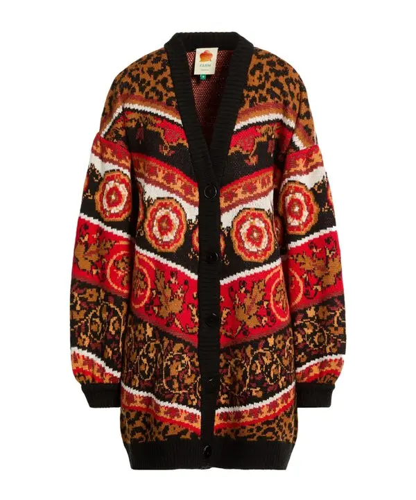 Farm Rio Jacquard-knit Cardigan