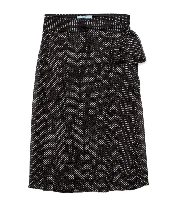 Prada Printed Chiffon Wrap Skirt