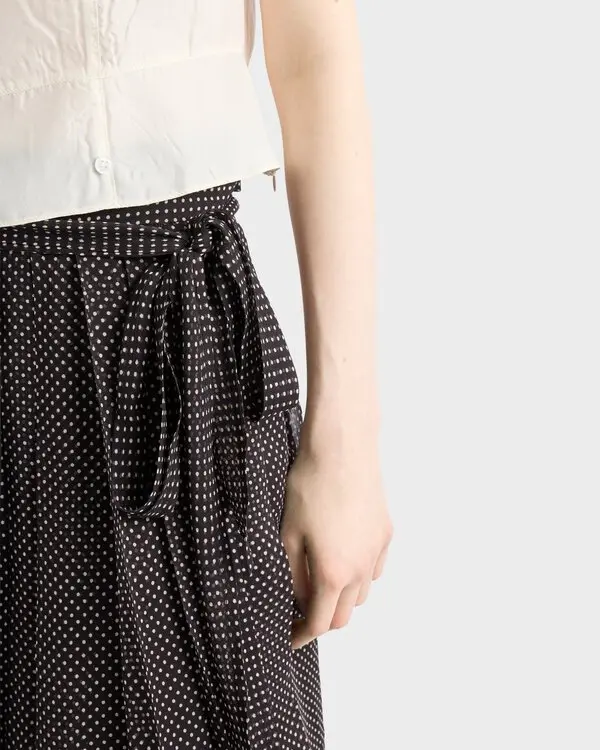 Prada Printed Chiffon Wrap Skirt
