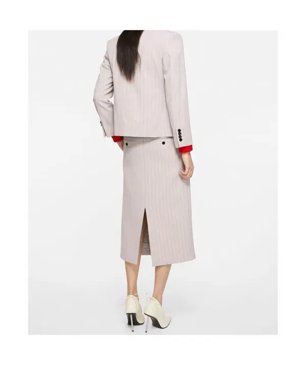 Acne Studios Pinstriped Midi Skirt