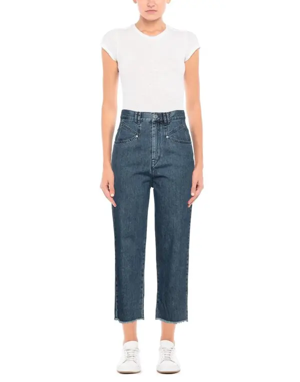 Isabel Marant Étoile Tapered Denim Trousers With Fringed Hem