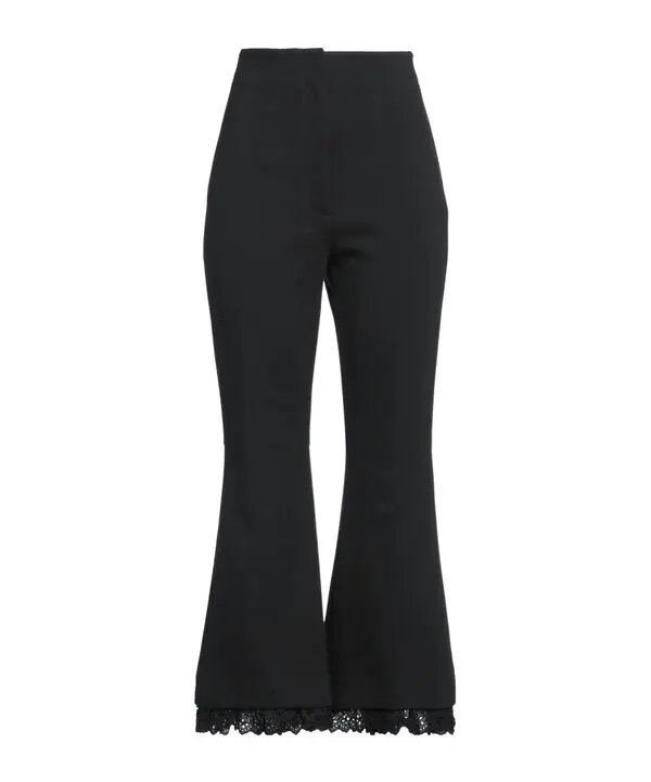 Sportmax Minimalist Flared Pants With Lace Trim