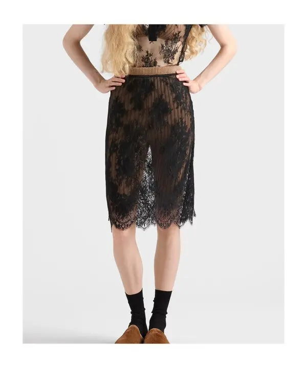 Prada Lace Pencil Skirt