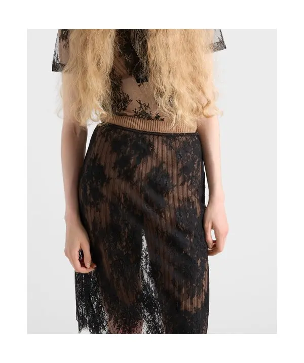 Prada Lace Pencil Skirt