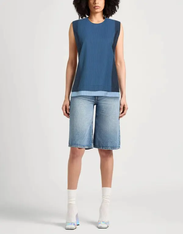 Marni Sleeveless Wool Striped Top