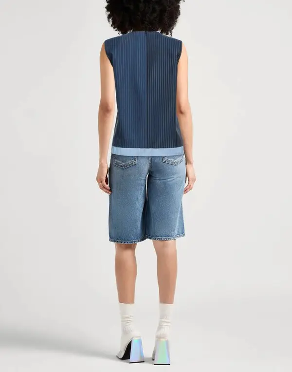 Marni Sleeveless Wool Striped Top