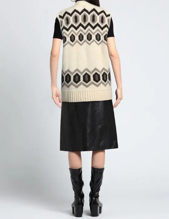 GANNI Embroidered Logo Heavy-weight Knit Sleeveless Cardigan