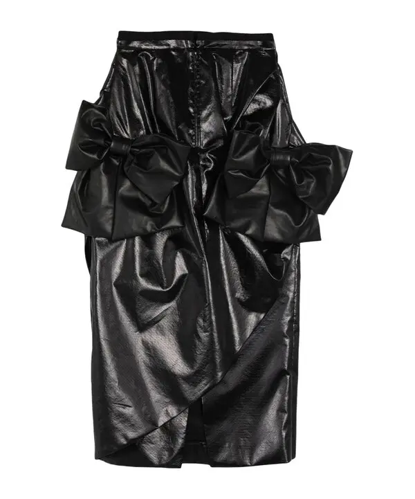 MAISON MARGIELA Metallic Pencil Skirt With Bow Detail