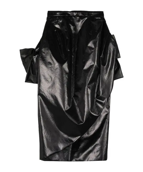 MAISON MARGIELA Metallic Pencil Skirt With Bow Detail