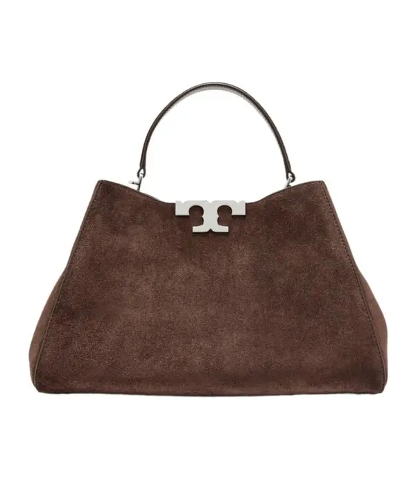 Tory Burch Eleanor T-logo Suede Top Handle Bag