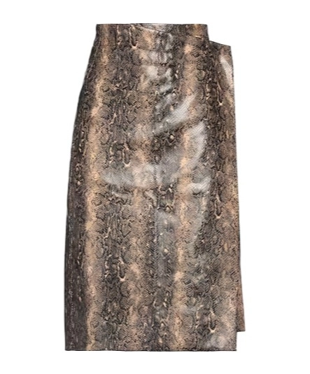 GANNI Snake-patterned Skirt