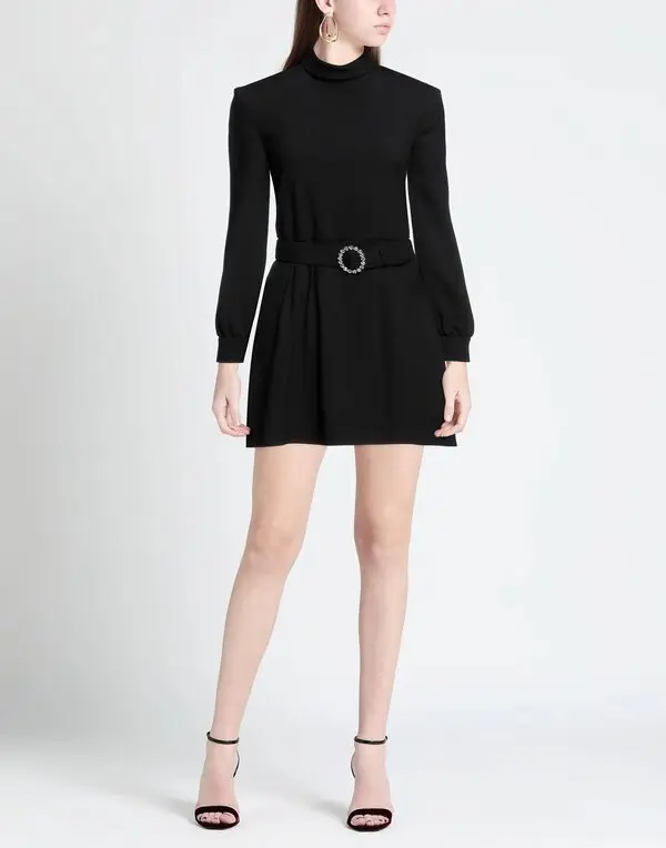 Saint Laurent Solid Color Long Sleeve Dress