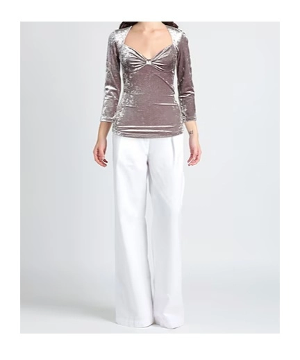Isabel Marant Étoile Velvet V-neck Long Sleeve Top - Gray