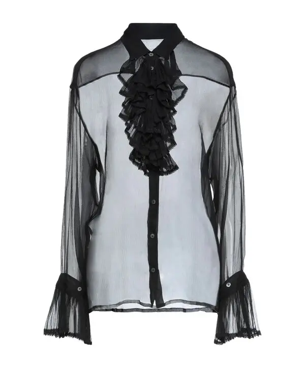 MAISON MARGIELA Silk Ruched Shirt