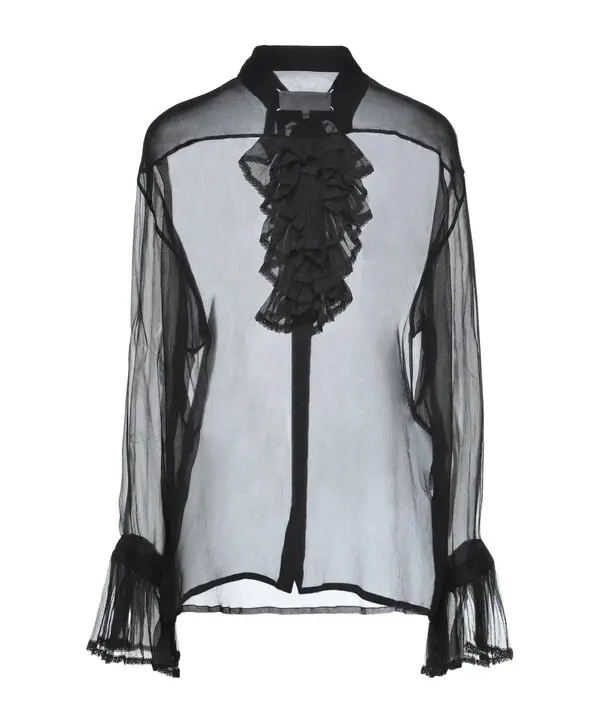 MAISON MARGIELA Silk Ruched Shirt