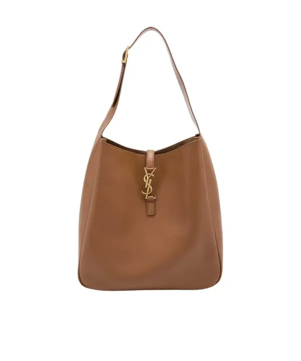 Saint Laurent Le 5 À 7 Large Leather Hobo Bag - Brown