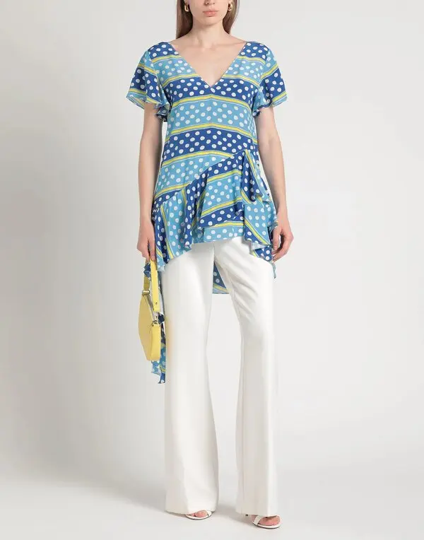 Marni Polka Dot Crepe Ruched Top