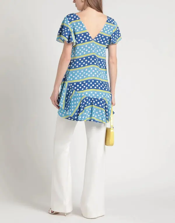 Marni Polka Dot Crepe Ruched Top