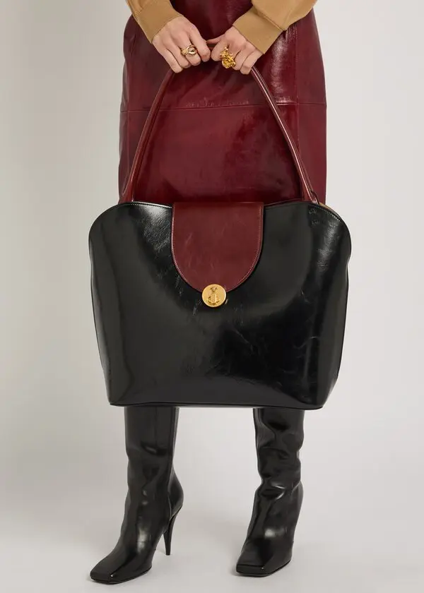 Versace Large Leather Tote Bag