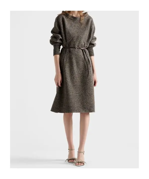 Prada Mouliné Wool Dress